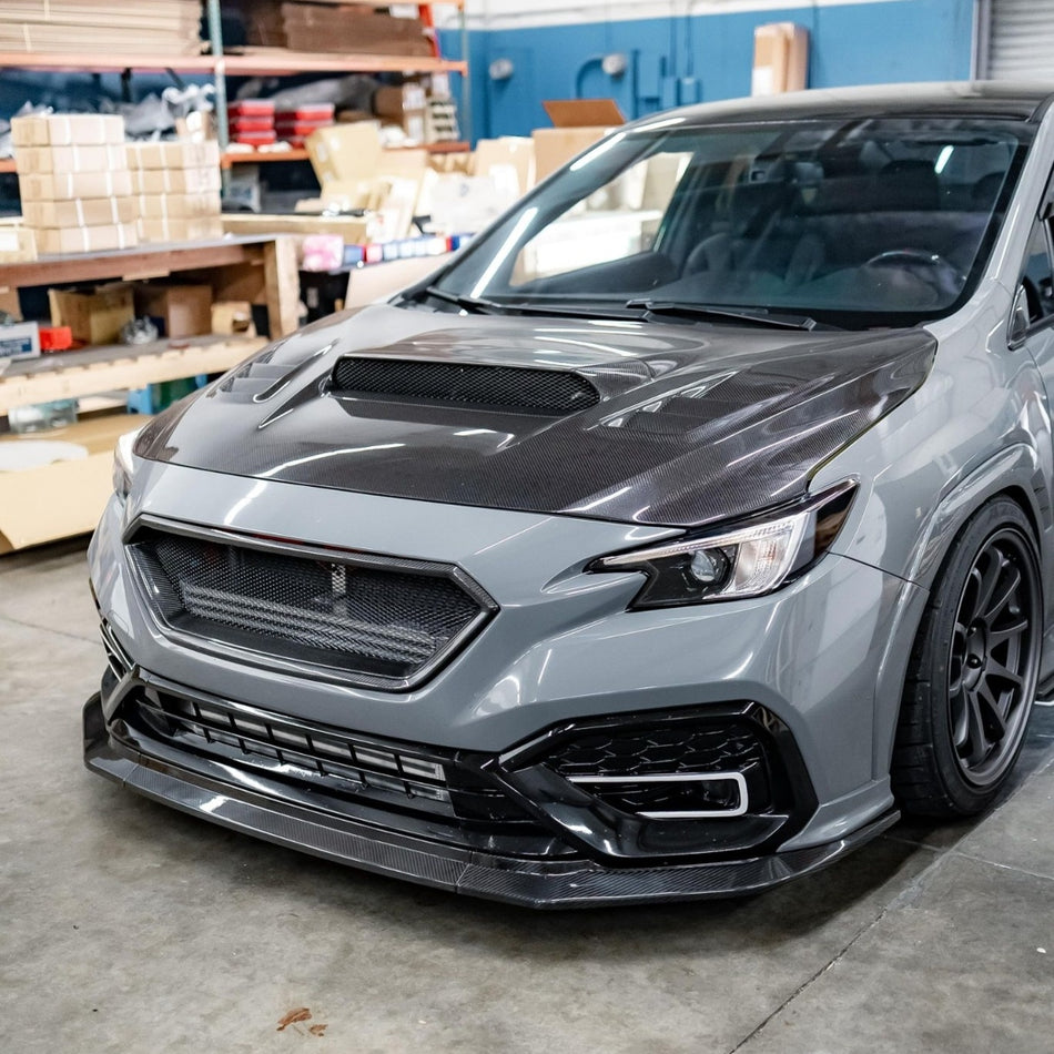 WRX Front Lip V2: Gloss Black or Carbon Fiber! Aggressive Styling ...