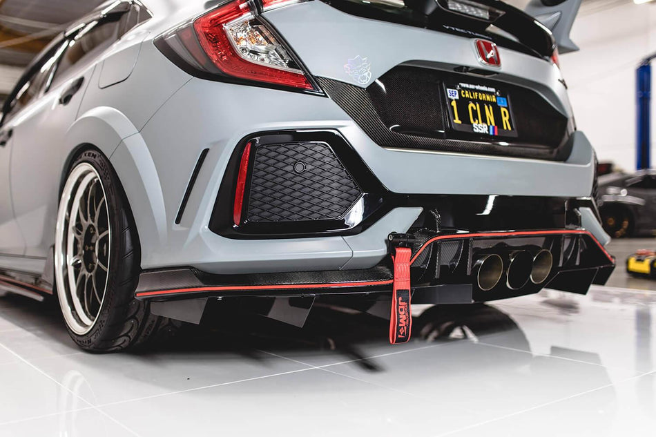 2017-2021 Honda Civic Type-R Rear Diffuser V2 - AeroflowDynamics