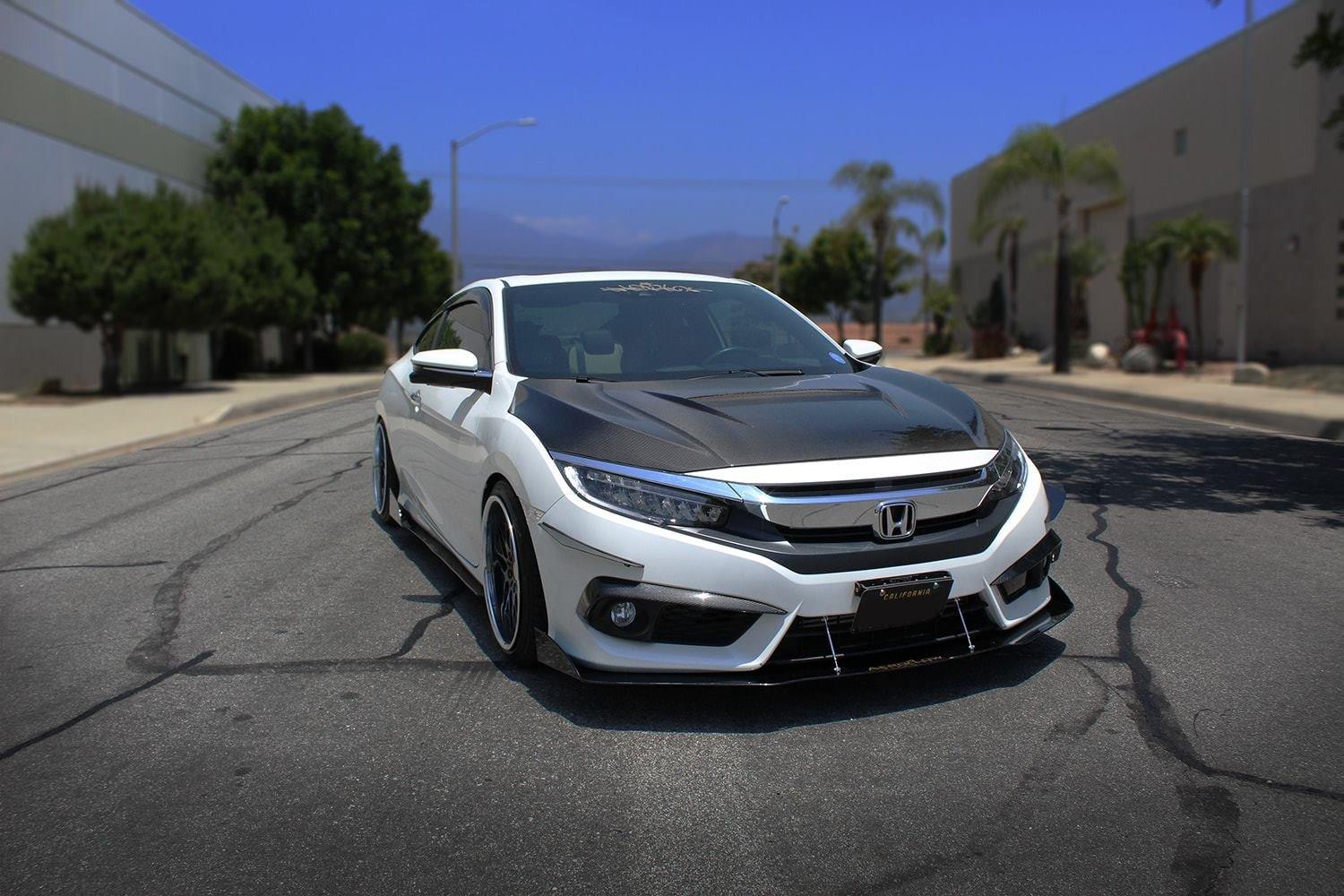 2016-2019 Honda Civic Splitter V2 ( Coupe ) – AeroflowDynamics