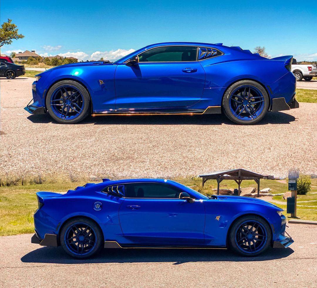 2016-2021 Chevrolet Camaro 6 Gen Side Skirt Extension V2 - AeroflowDynamics