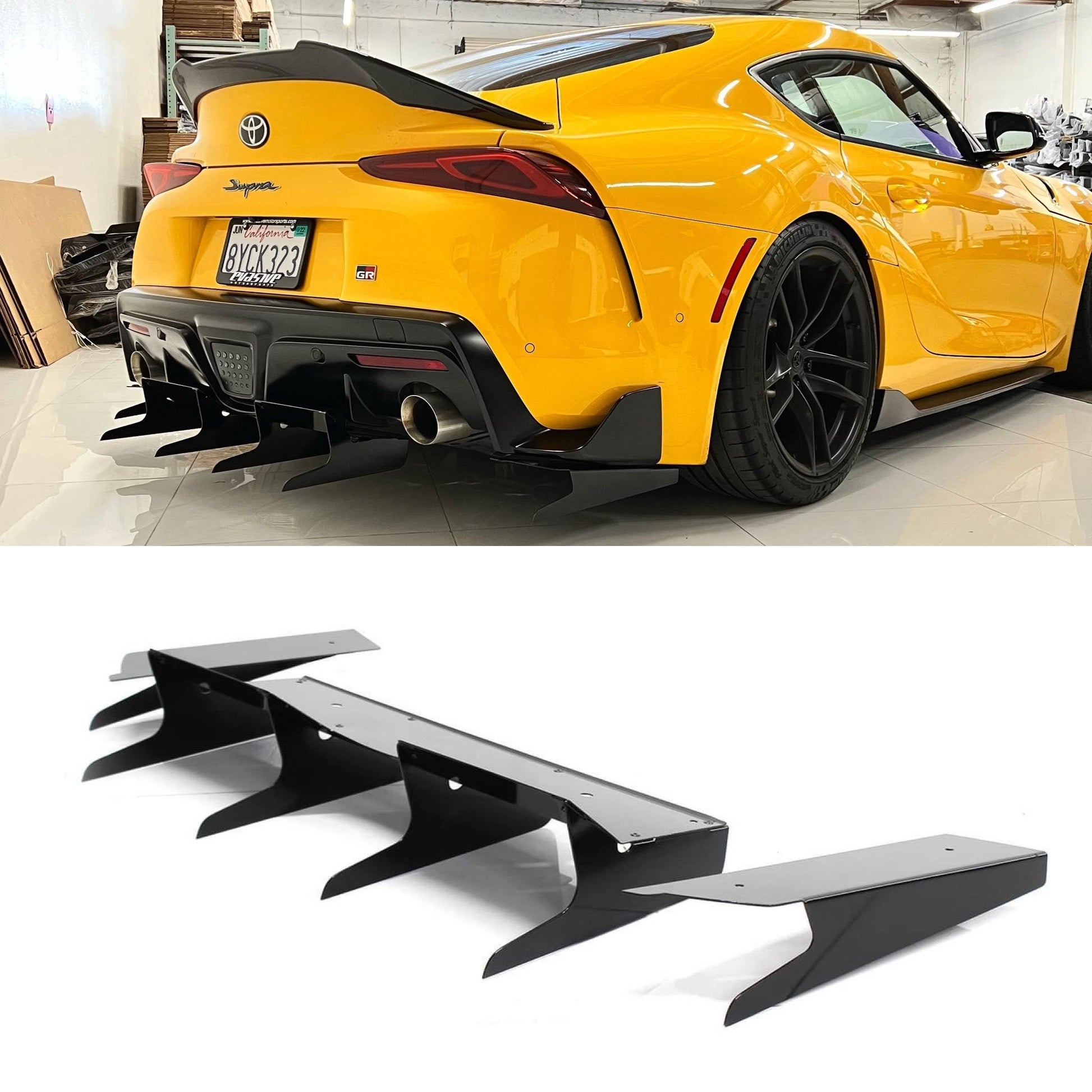 2020- 2022 Toyota Supra A90 Rear Diffuser V5 - AeroflowDynamics