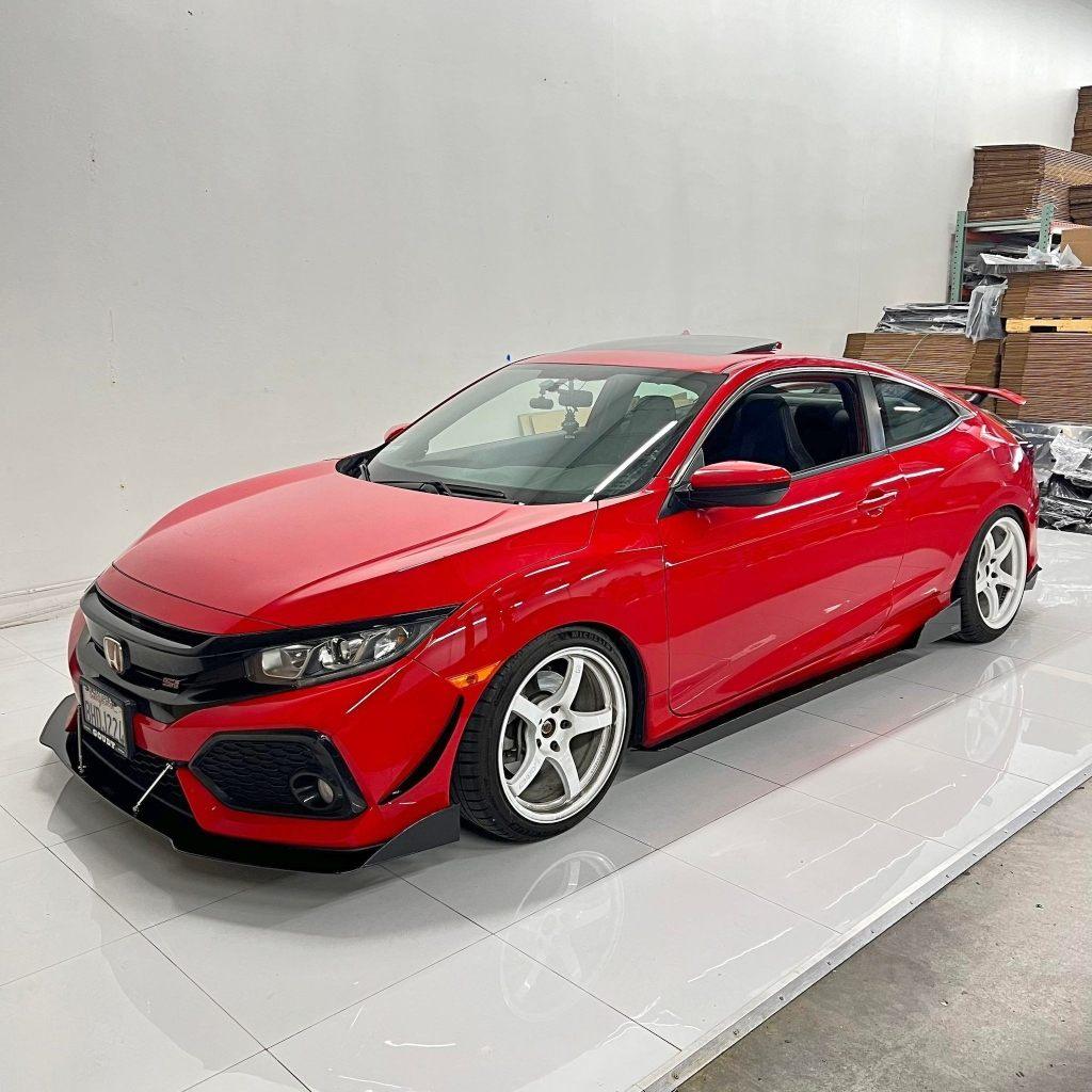 2016-2021 Honda Civic Side Skirt Extension V4 ( Coupe ) - AeroflowDynamics