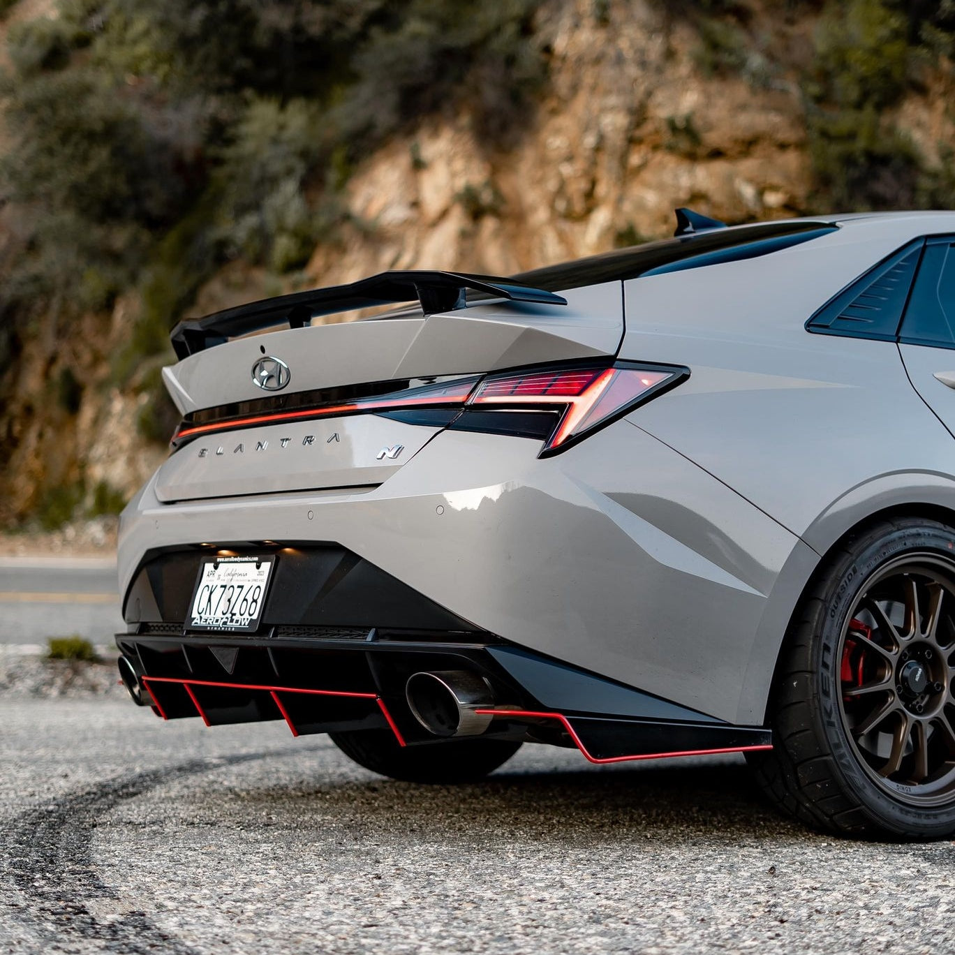 2022+ Hyundai Elantra N Rear Diffuser V1 - AeroflowDynamics