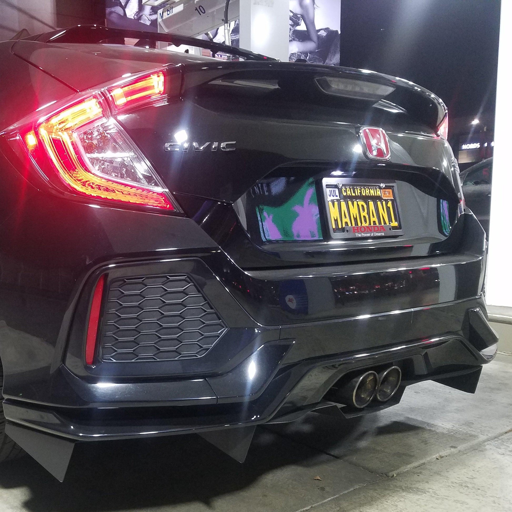 2017-2019 Honda Civic Rear Diffuser (Hatch [Sport, Sport Touring]) V1 ...